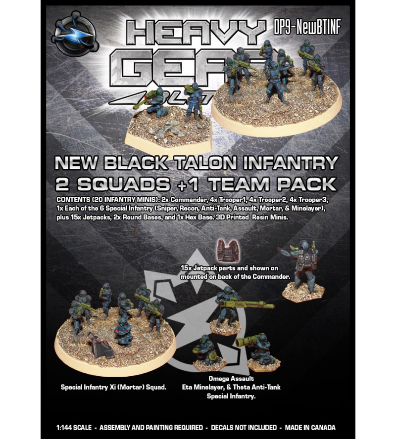 New Black Talon Infantry 2 Squads + 1 Team Pack